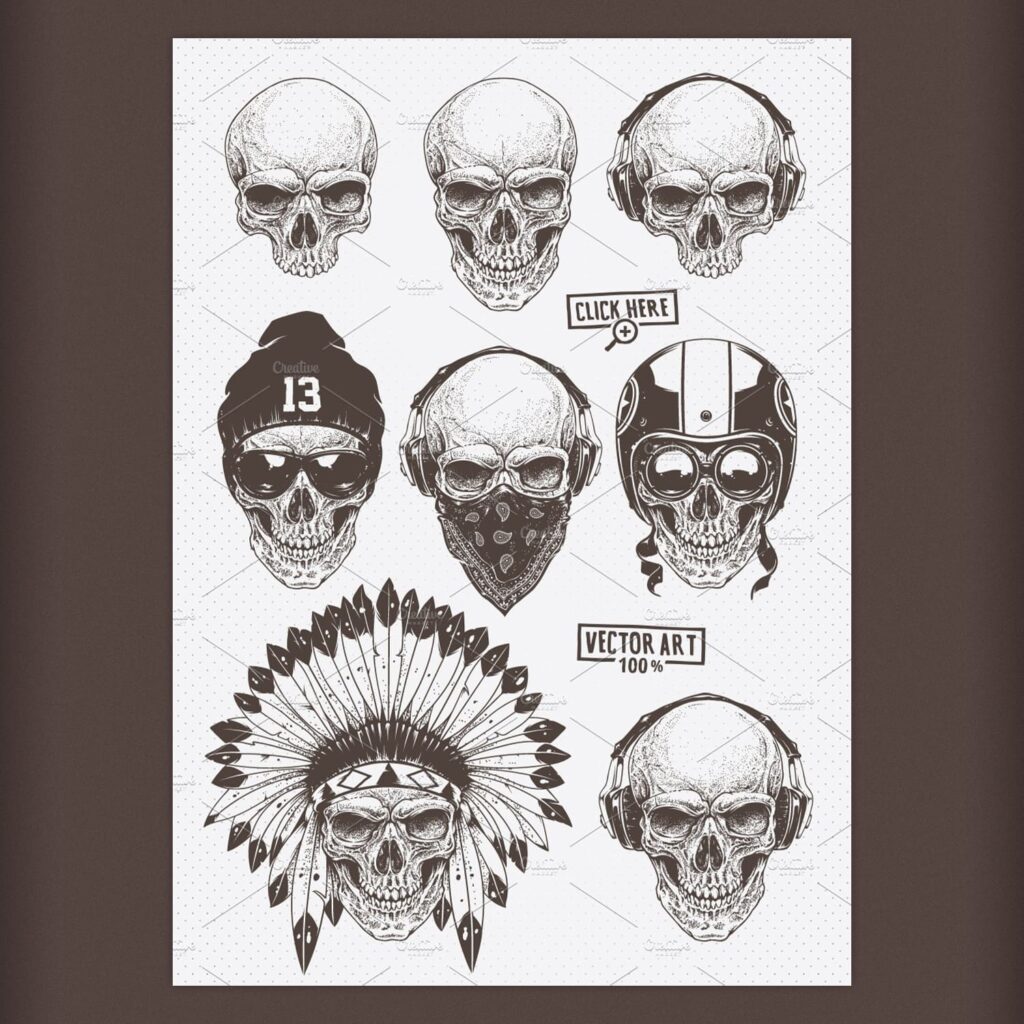 Dead Head | Vector Skulls Bundle – MasterBundles