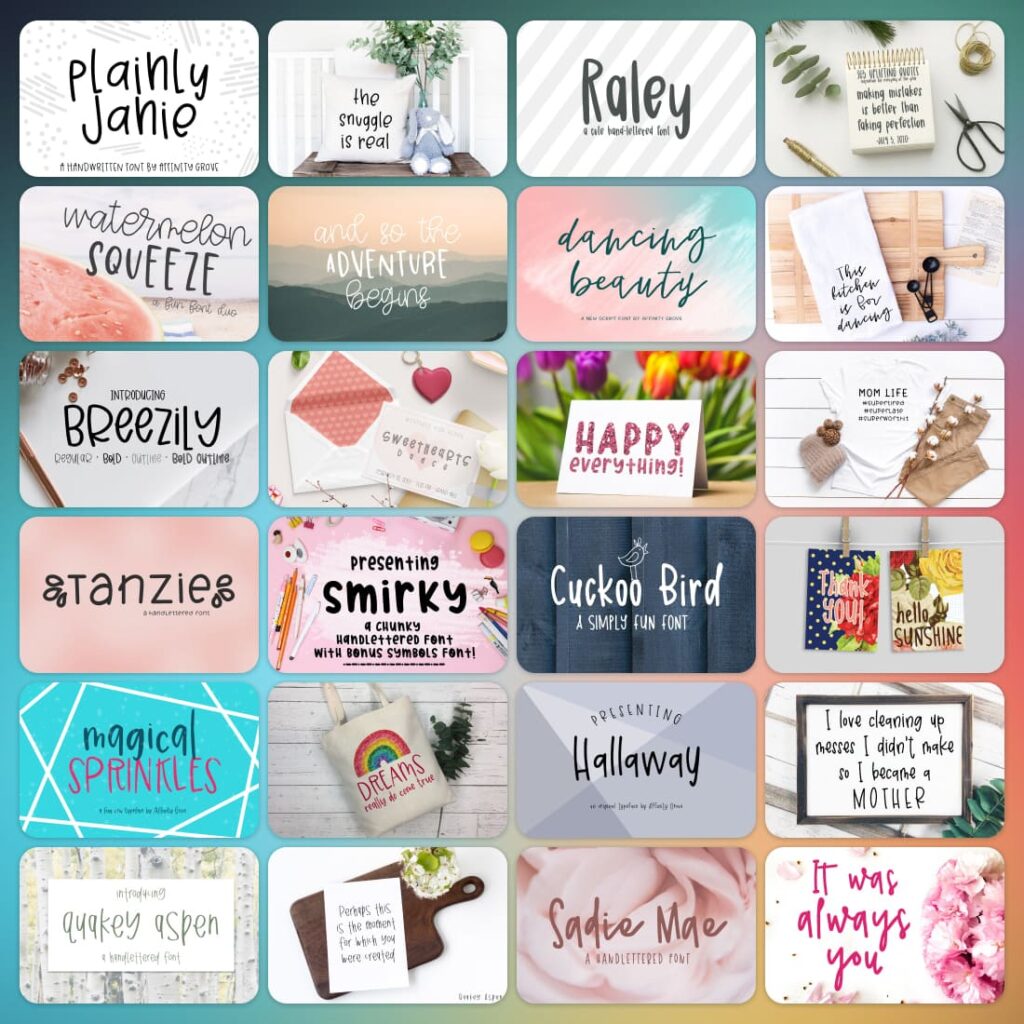 Girly Font Bundle - 12 Adorable Girly Fonts! – MasterBundles Girly Font Bundle - 12 Adorable Girly Fonts! – MasterBundles