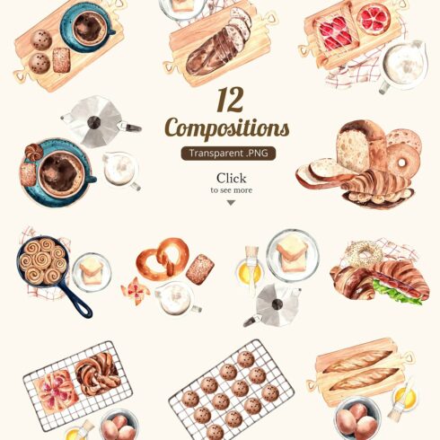 Bakery NO.02 Baking Watercolor | Master Bundles