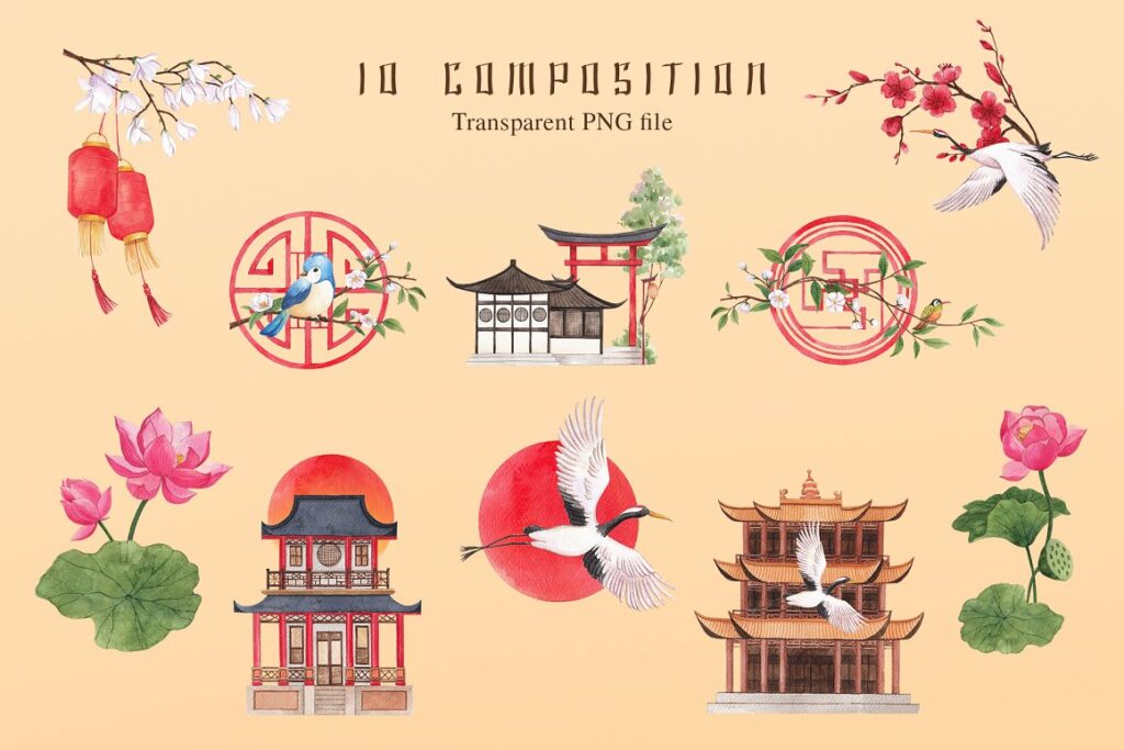 Chinese Traditional Watercolor – MasterBundles