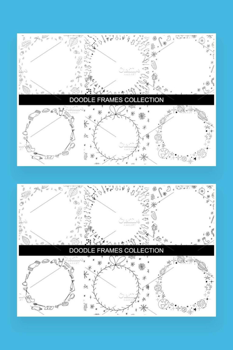Hand Drawn Frames Doodle Style – MasterBundles