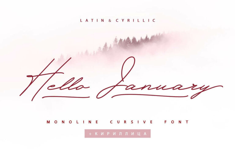 Hello January Cursive Font Cyrillic – MasterBundles