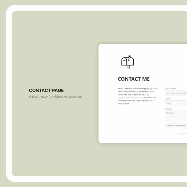 Minimal Personal Website – MasterBundles