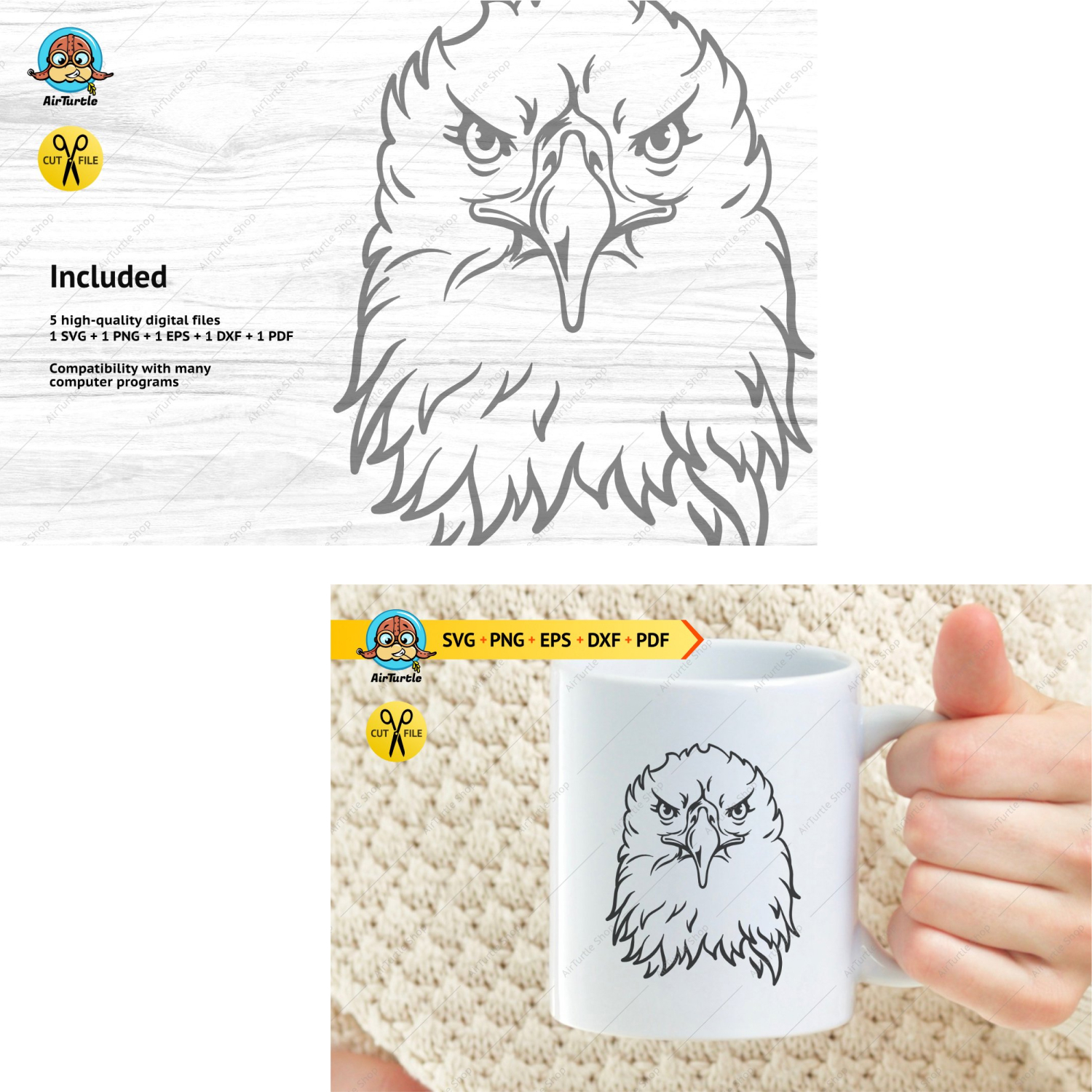 Bald Eagle SVG | Bird Head, Animal Face SVG – MasterBundles