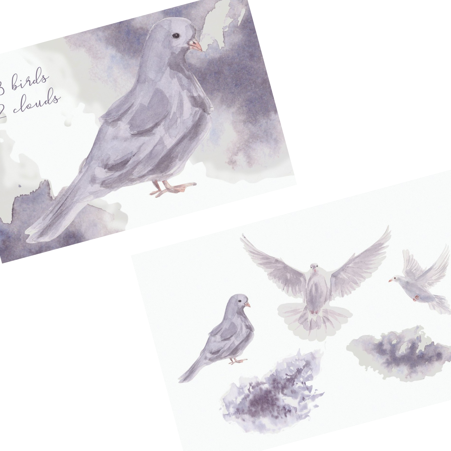 Flying Dove - Watercolor Clip Art – MasterBundles