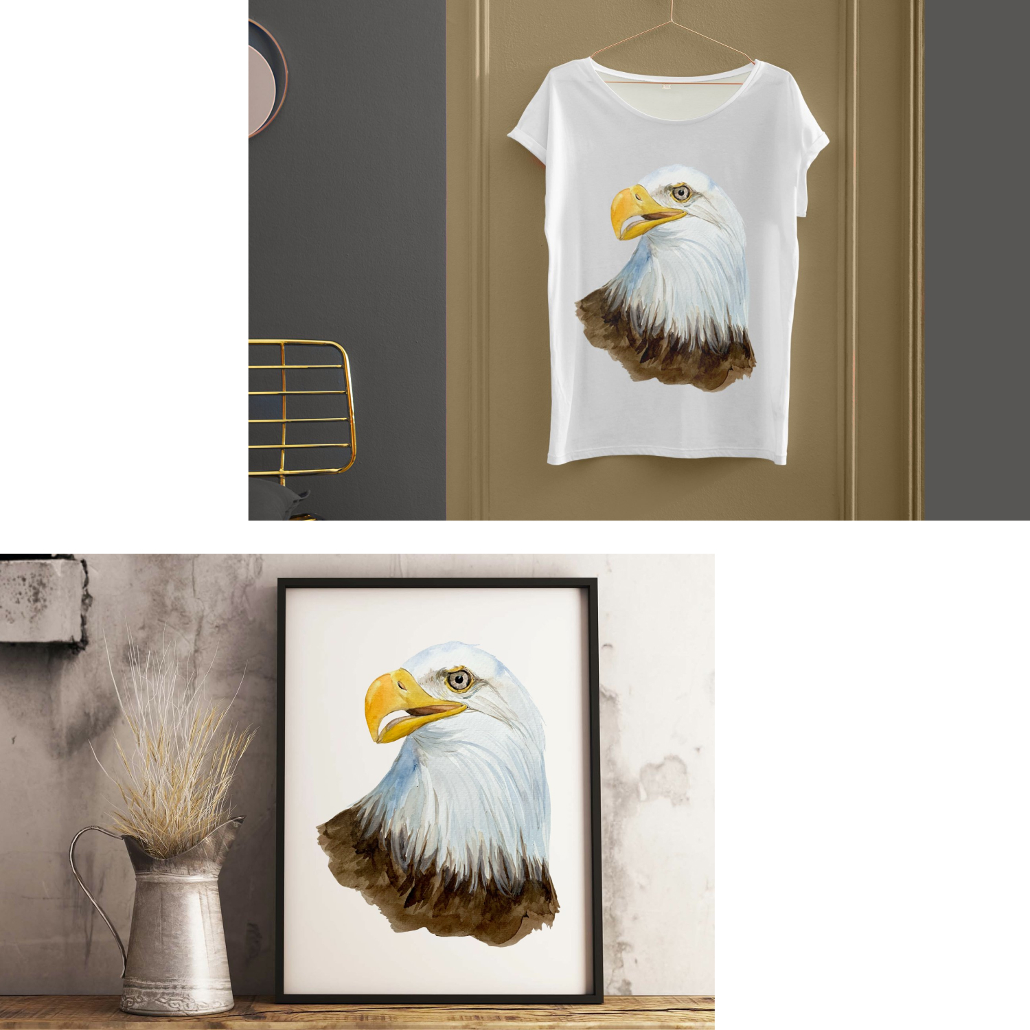 Watercolor Bald Eagle - Clip Art And Print – MasterBundles