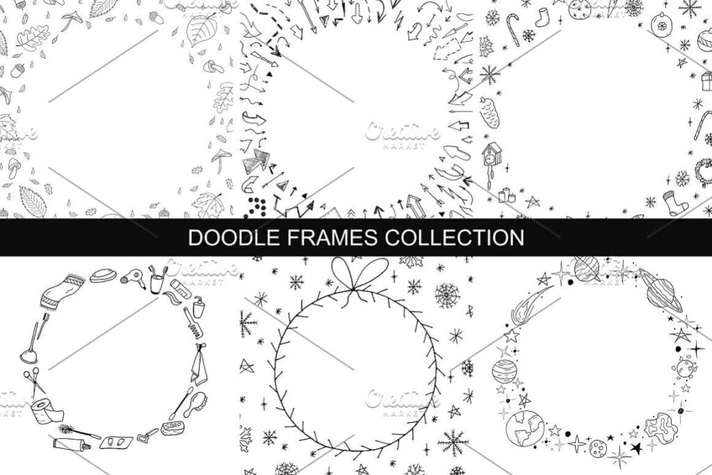 Hand Drawn Frames Doodle Style – MasterBundles