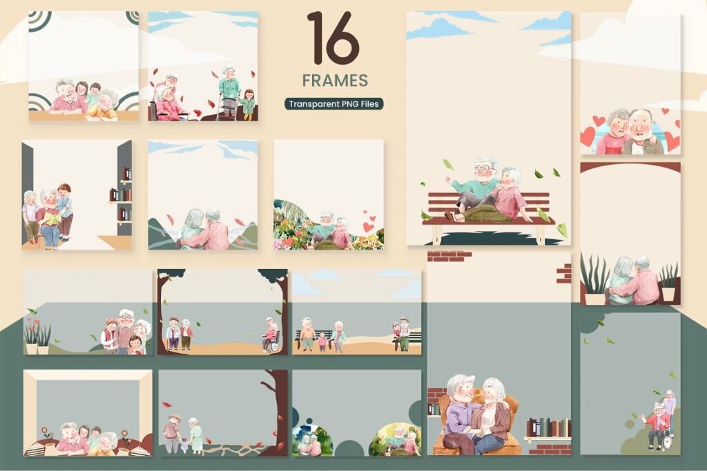 Happy Grandparent Day Watercolor – MasterBundles