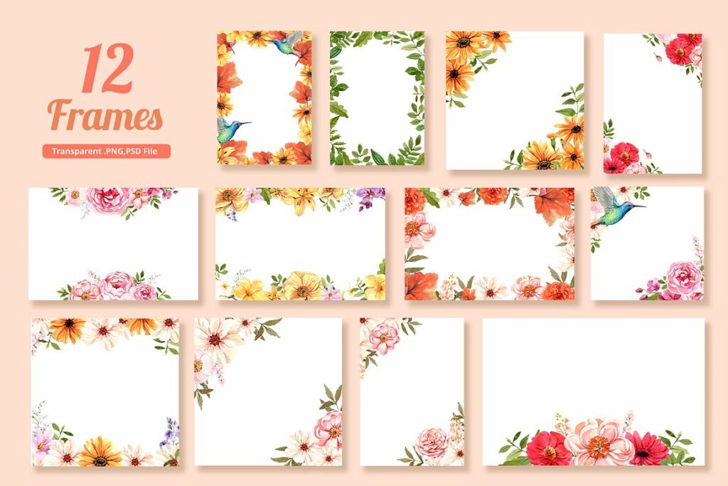 Beautiful Flower Summer Watercolor – MasterBundles