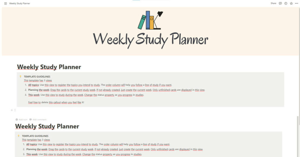 Weekly Study Planner – MasterBundles