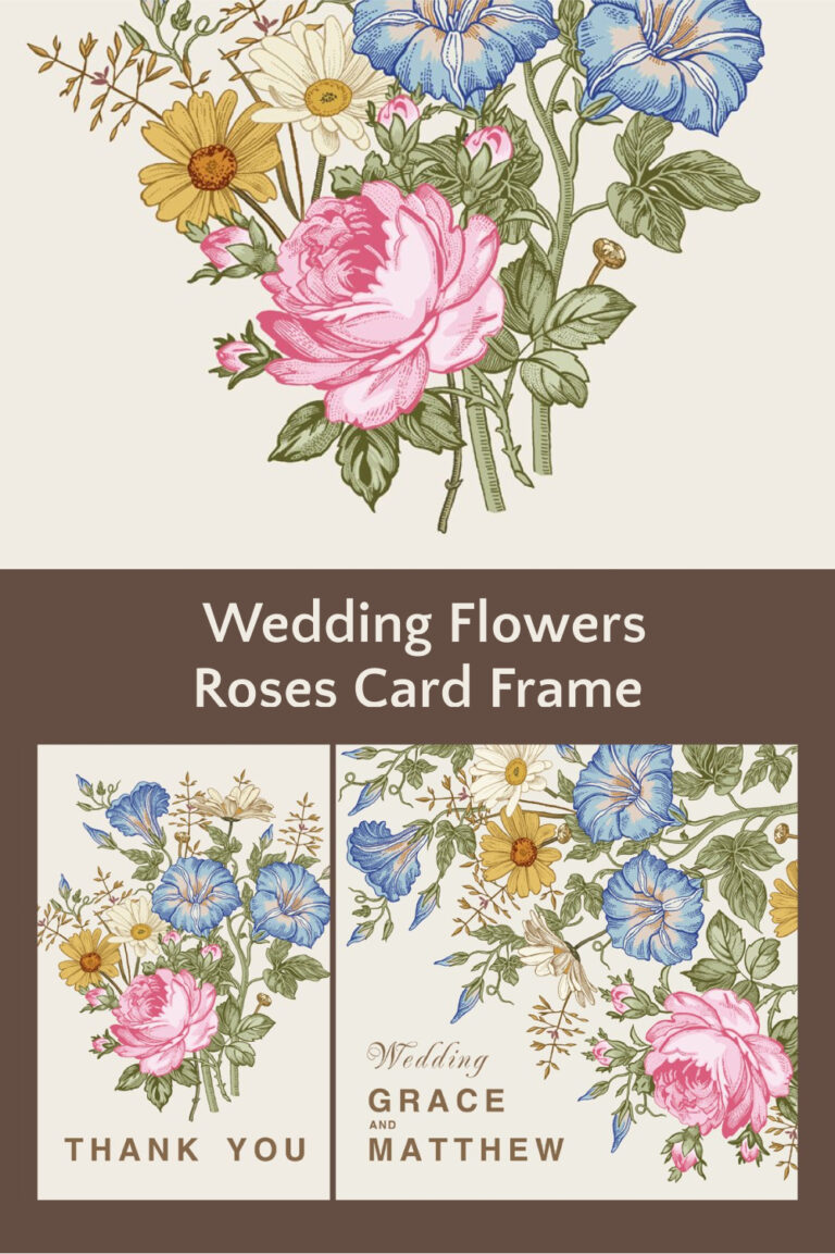 Wedding Flowers Roses Card Frame – MasterBundles