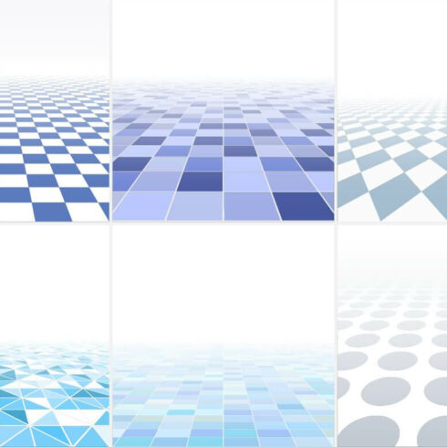 Blue tile abstract backgrounds | Master Bundles