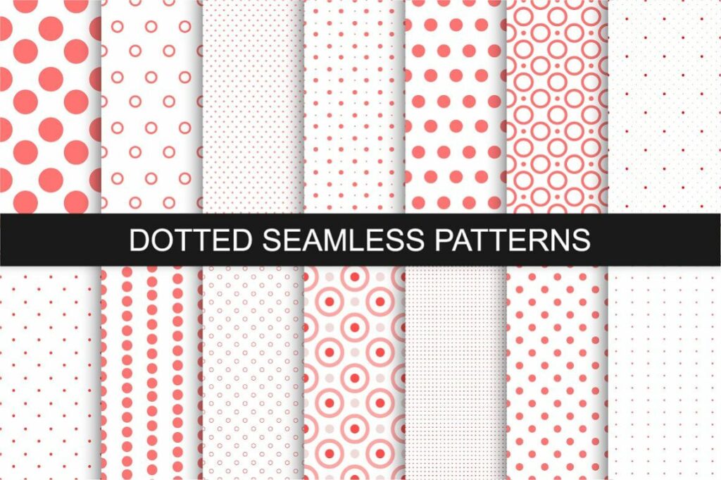 Dotted Seamless Patterns Vector Set – MasterBundles