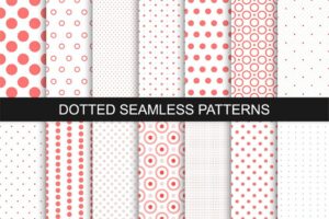 Dotted Seamless Patterns Vector Set – MasterBundles