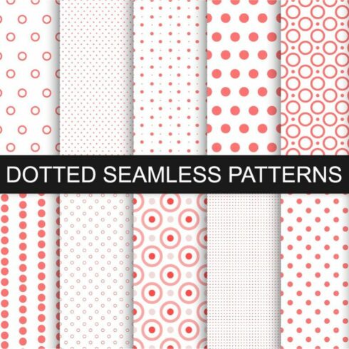 Dotted Seamless Patterns Vector Set | Master Bundles