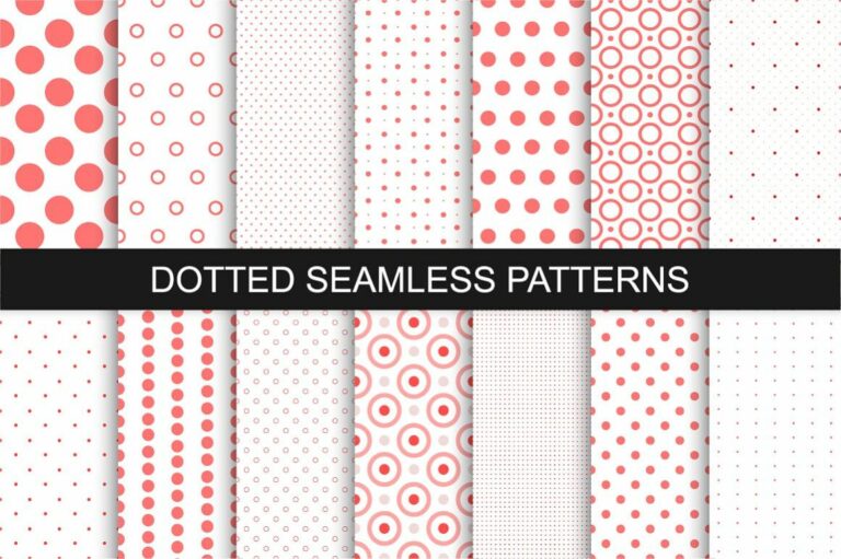 Dotted Seamless Patterns Vector Set – MasterBundles