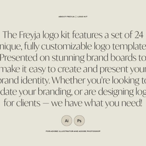 Freyja Logo Kit for Brand Stylists | Master Bundles