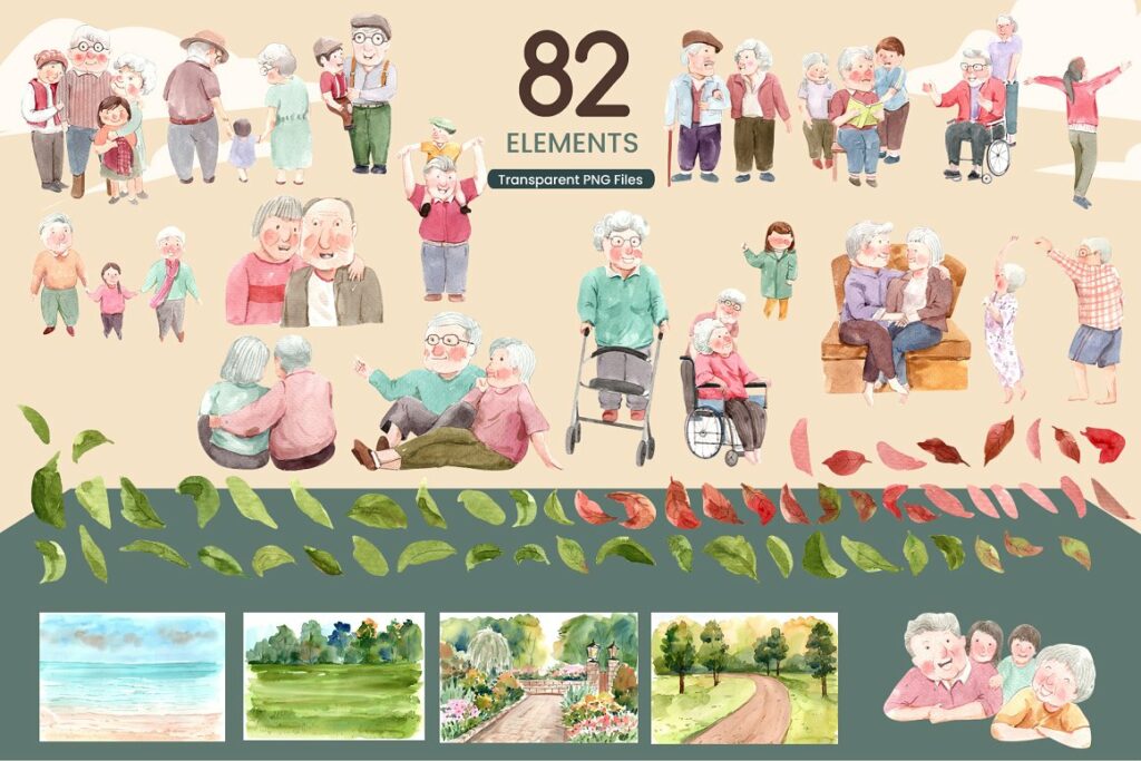 Happy Grandparent Day Watercolor – MasterBundles