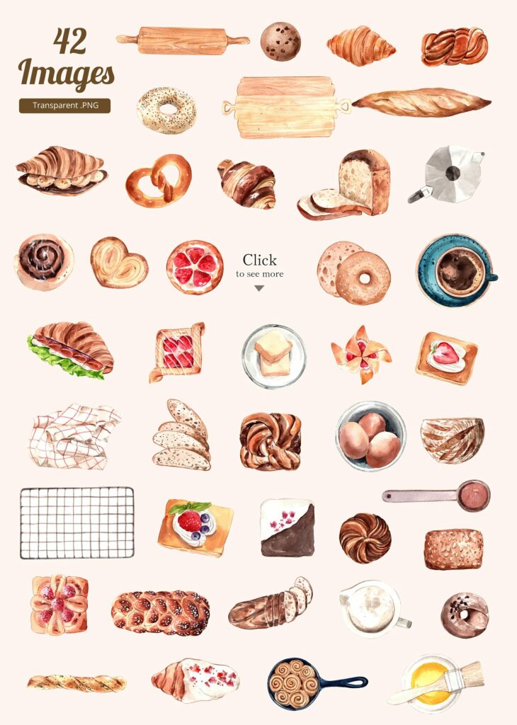 Bakery NO.02 Baking Watercolor – MasterBundles