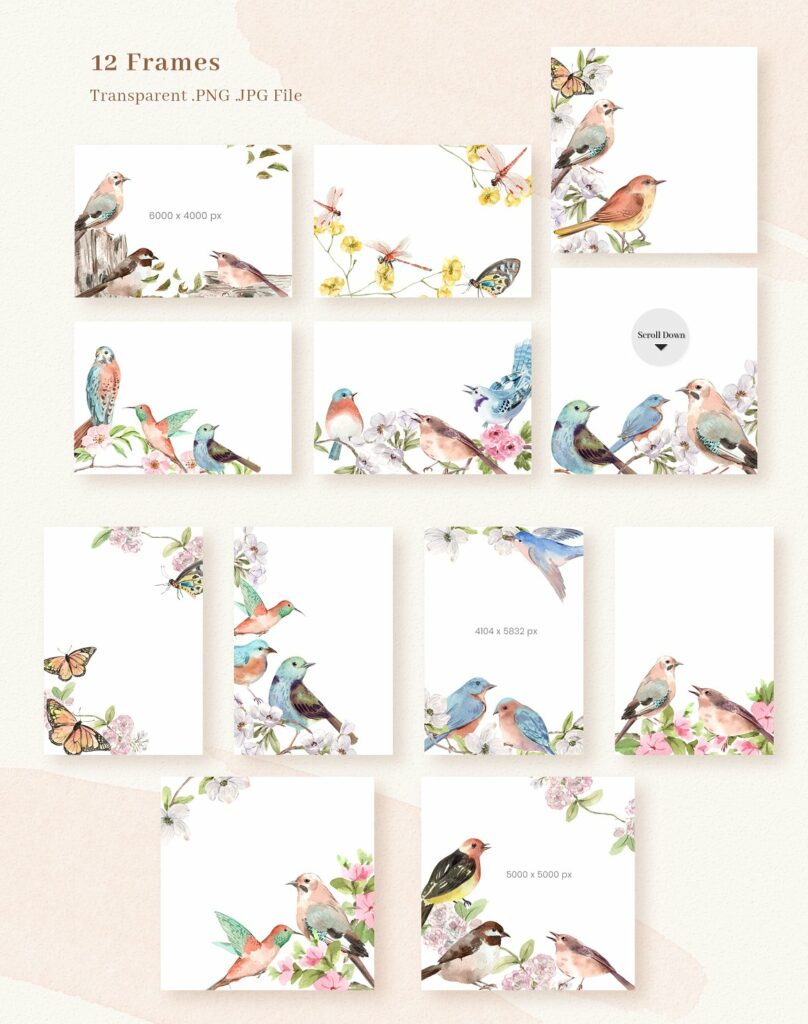 Spring Birds Of Spring Watercolor – MasterBundles