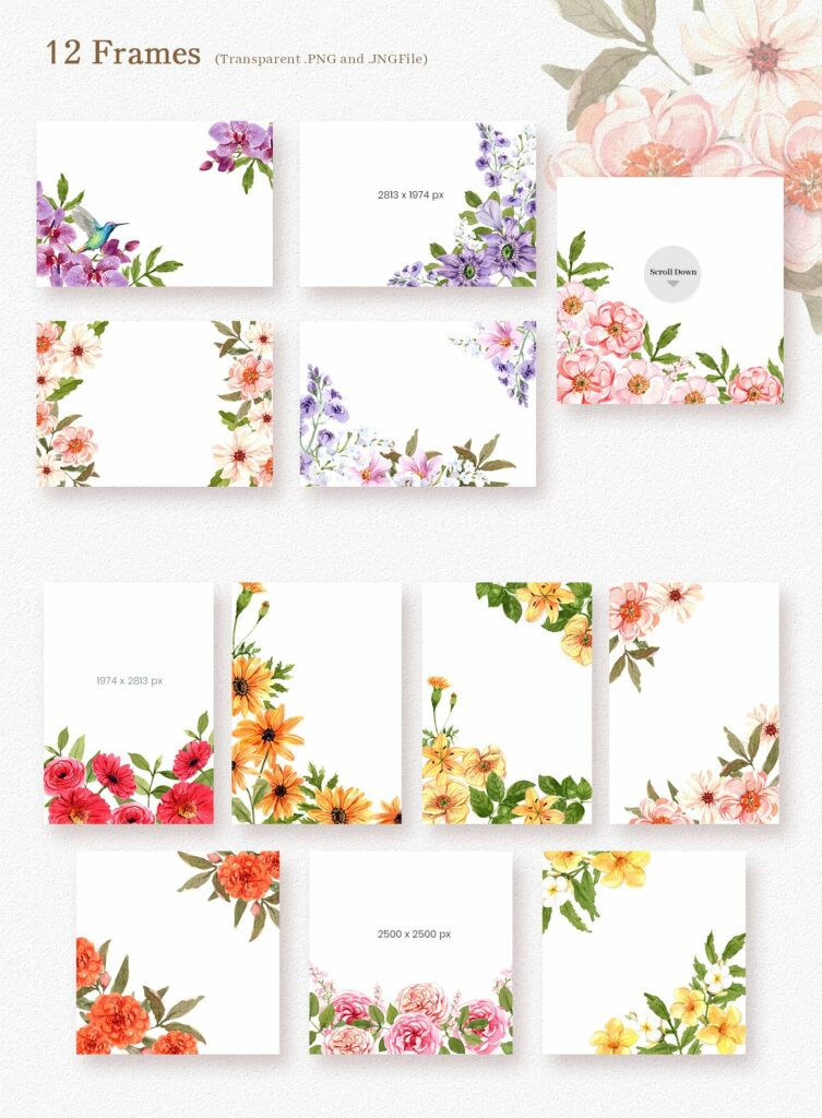 Summer Flower Wedding Watercolor – MasterBundles
