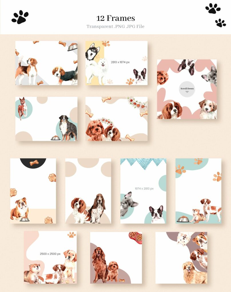 Dogs Adorable Pet Watercolor – MasterBundles