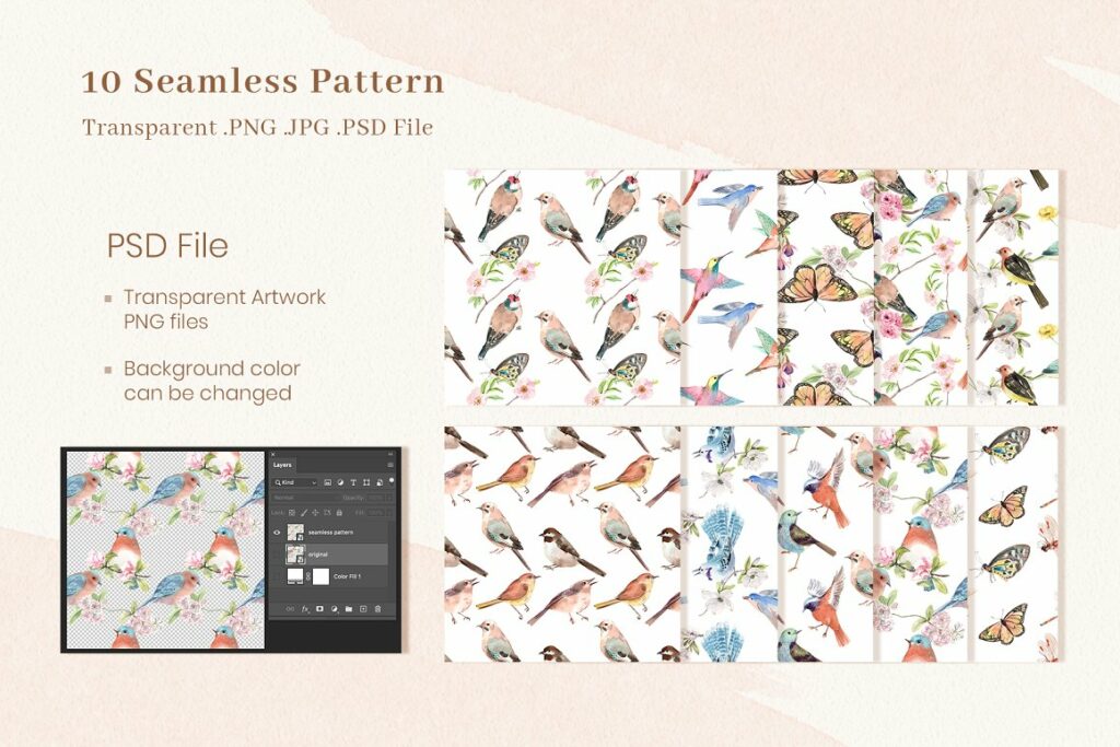 Spring Birds Of Spring Watercolor – MasterBundles