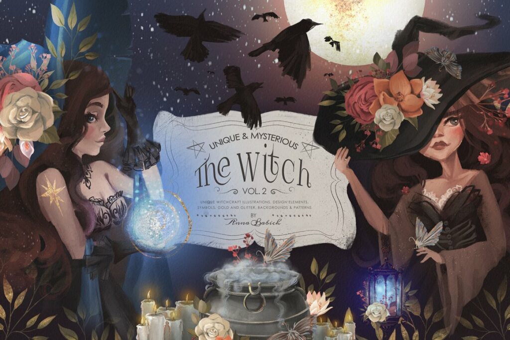 The Witch Vol.2: Witchcraft Illustrations – MasterBundles