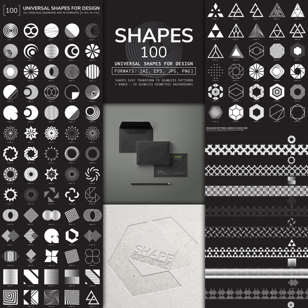 100 Transition Shapes – MasterBundles