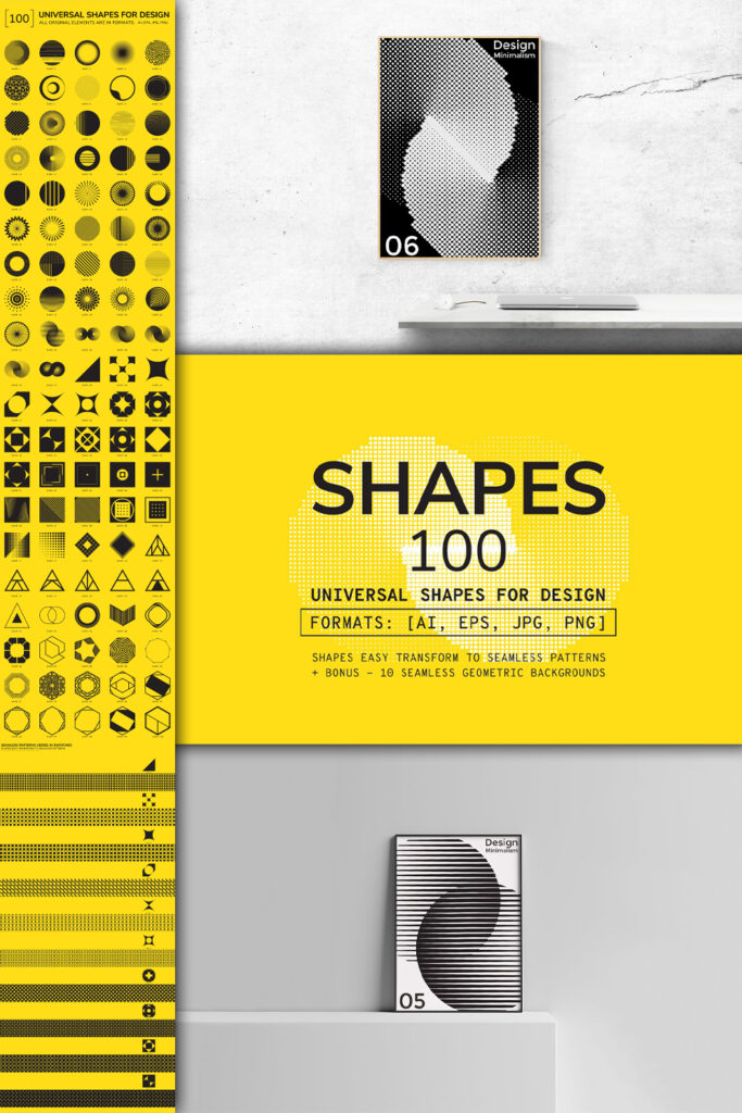 100 Geometric Shapes. Part 4 – MasterBundles