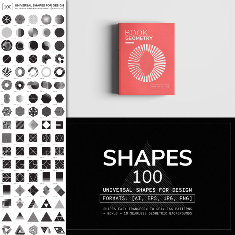 100 Geometric Shapes. Part 3 – MasterBundles
