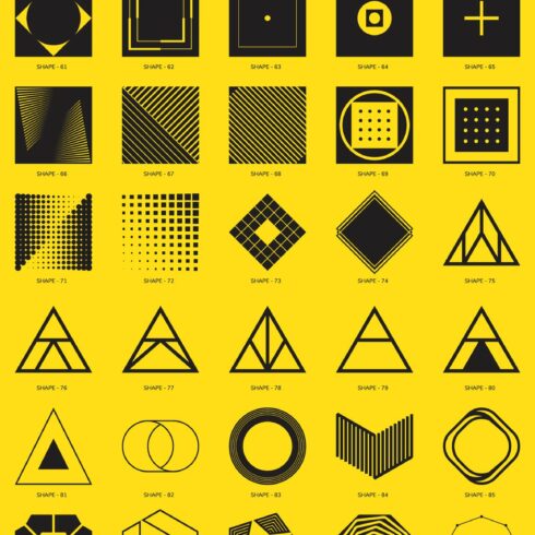 100 Geometric Shapes. Part 4 | Master Bundles