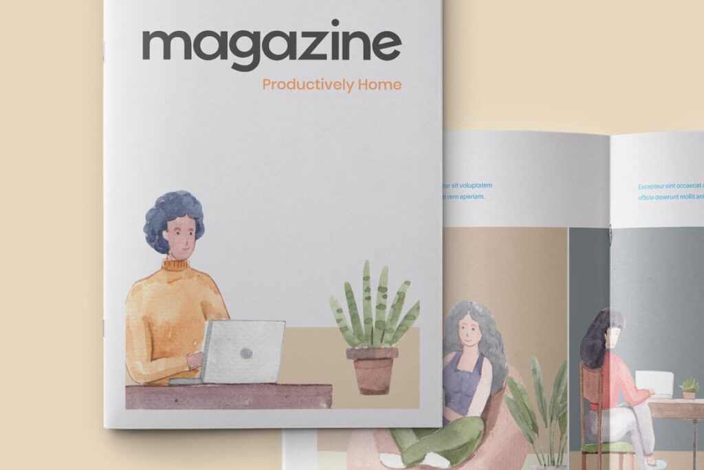 Work from Home with People Concept – MasterBundles