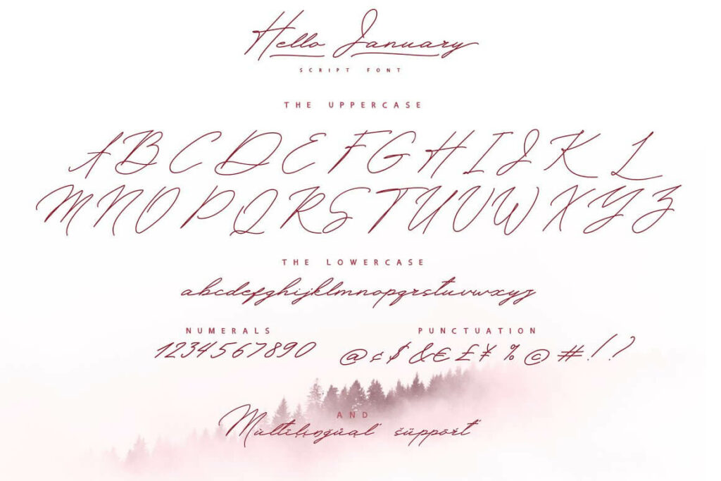 Hello January Cursive Font Cyrillic – MasterBundles