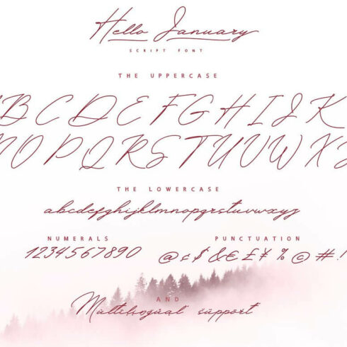 Hello January Cursive Font Cyrillic | Master Bundles
