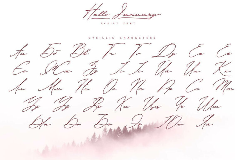 Hello January Cursive Font Cyrillic – MasterBundles