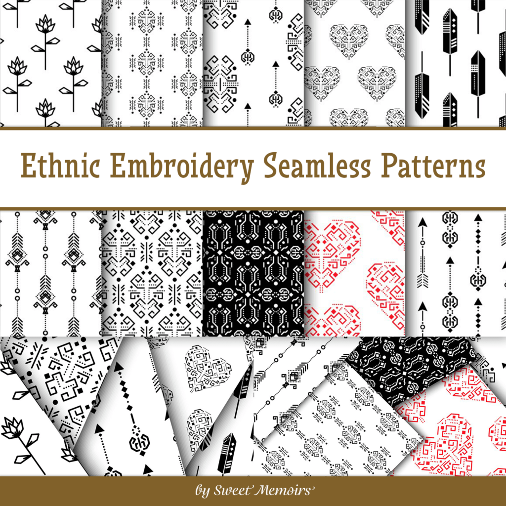 Ethnic Embroidery Seamless Patterns – MasterBundles