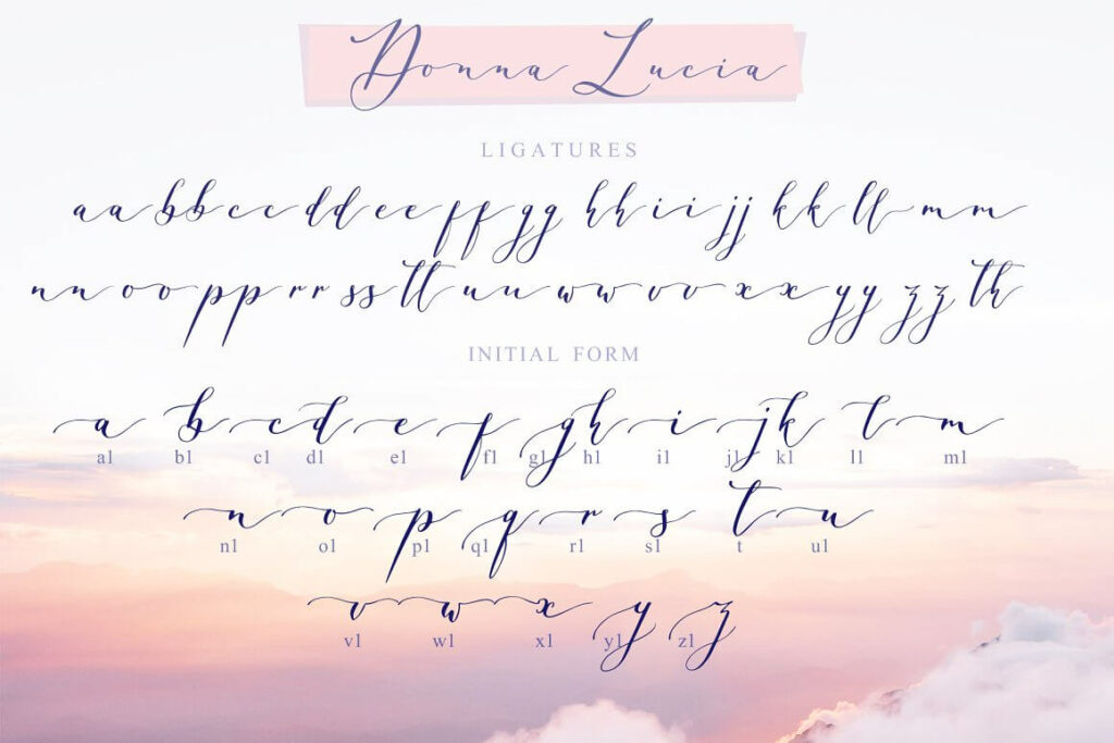 Donna Lucia Feminine Font Plus Cyrillic – MasterBundles