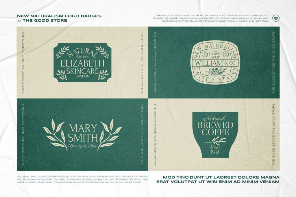 New Naturalism Logo Badges – MasterBundles