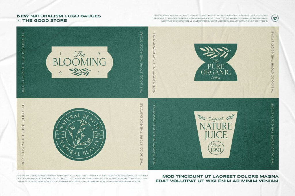 New Naturalism Logo Badges – MasterBundles