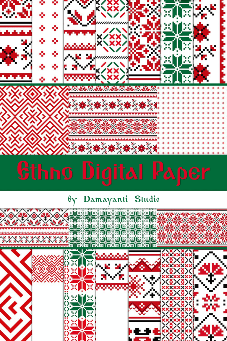 Ethno Digital Paper Bulgarian Embroidery – MasterBundles