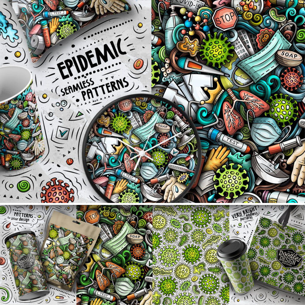 7 Epidemic Seamless Patterns – MasterBundles