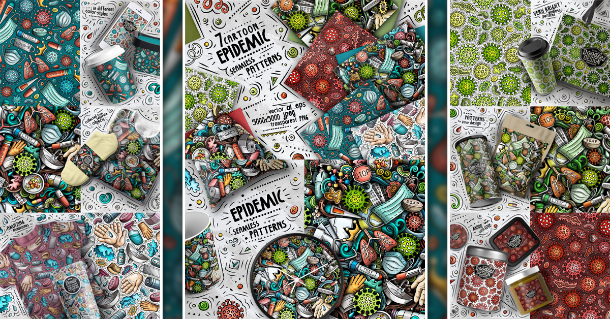 7 Epidemic Seamless Patterns – MasterBundles