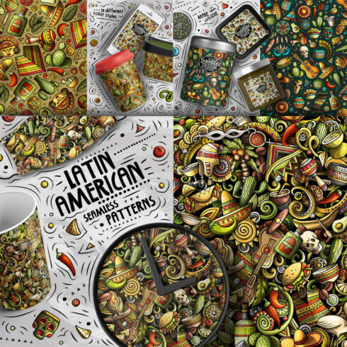 7 Latin-American Seamless Patterns – MasterBundles