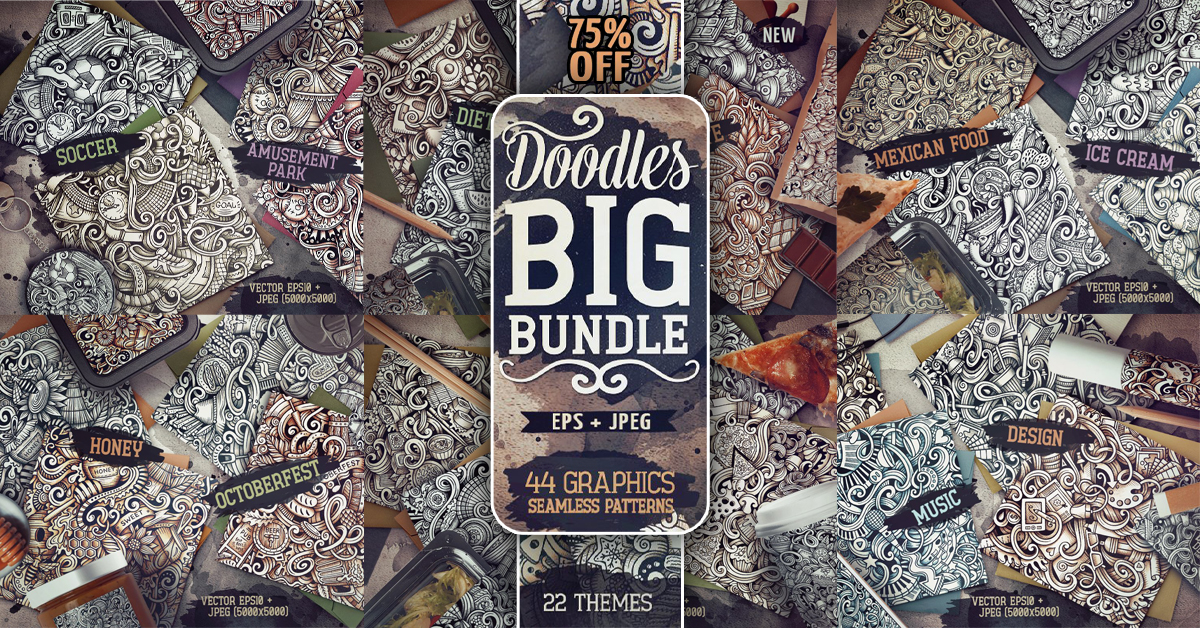 -75% Big Graphics Patterns Bundle #1 – MasterBundles