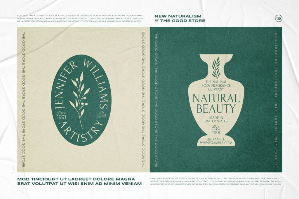 New Naturalism Logo Badges – MasterBundles