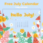 10 Free Editable July Calendars – MasterBundles