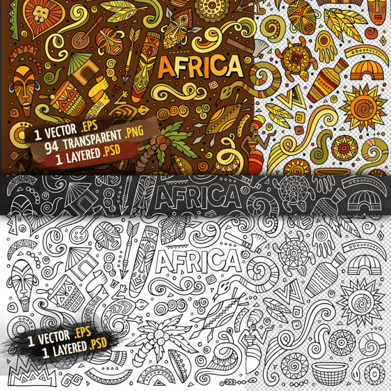 Africa Objects & Elements Set – MasterBundles