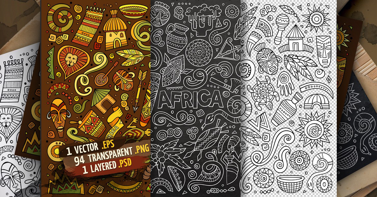 Africa Objects & Elements Set – MasterBundles