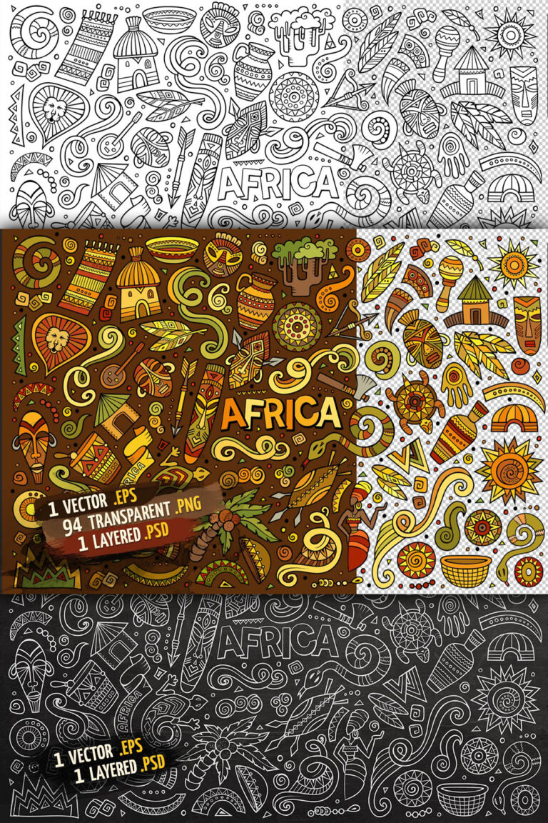 Africa Objects & Elements Set – MasterBundles
